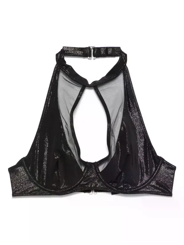 MAISON CLOSE Minuit Foulard Bikini Top - Black