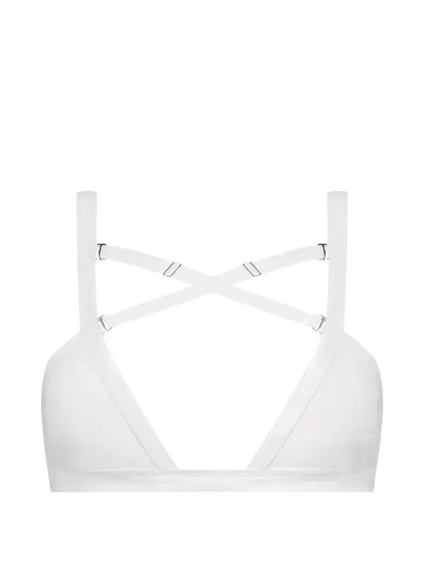 MAISON CLOSE Fatale Bandeau Bikini Top - White