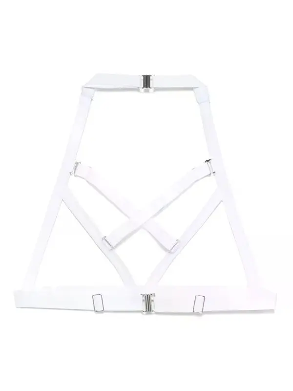 MAISON CLOSE Fatale Open Triangle Bikini Top - White
