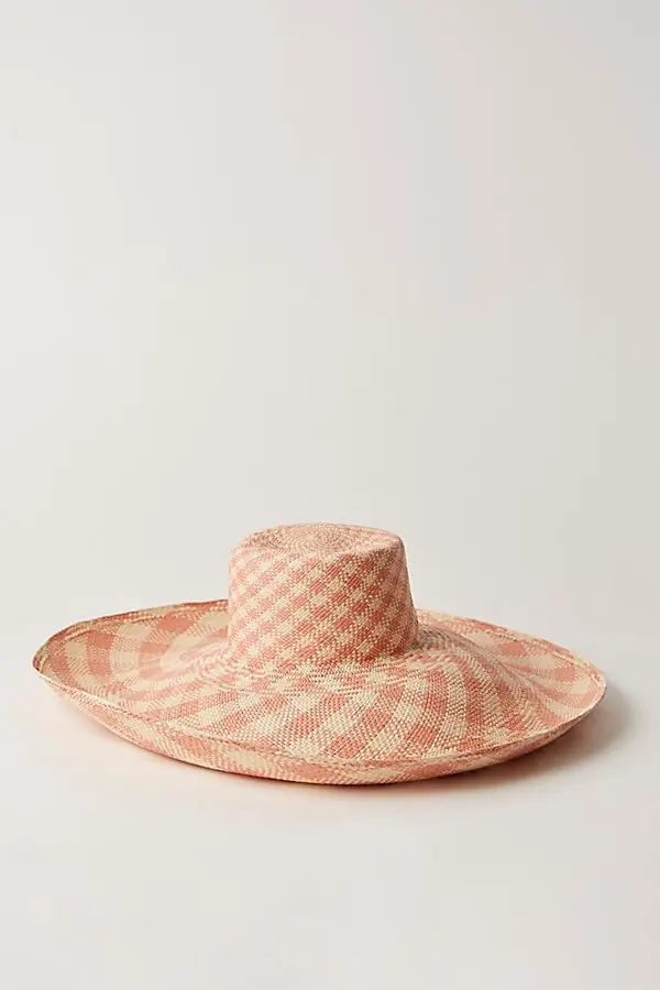Clyde Ozone Straw Hat - Pink Gingham