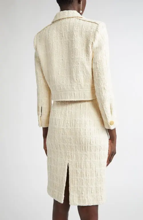 St. John Avery Tweed Crop Jacket