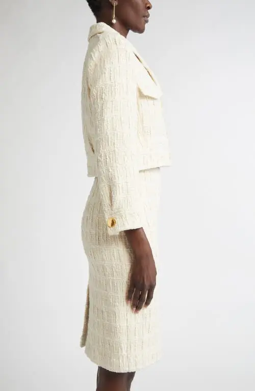 St. John Avery Tweed Crop Jacket