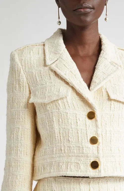 St. John Avery Tweed Crop Jacket