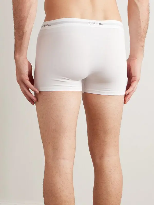 Paul Smith Five-pack Stretch Organic Cotton-jersey Boxer Briefs - White