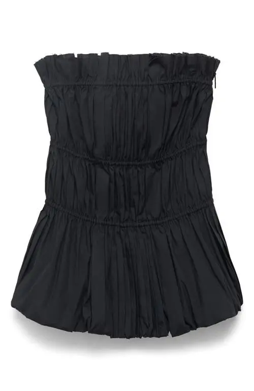 Mango Ruched Strapless Top