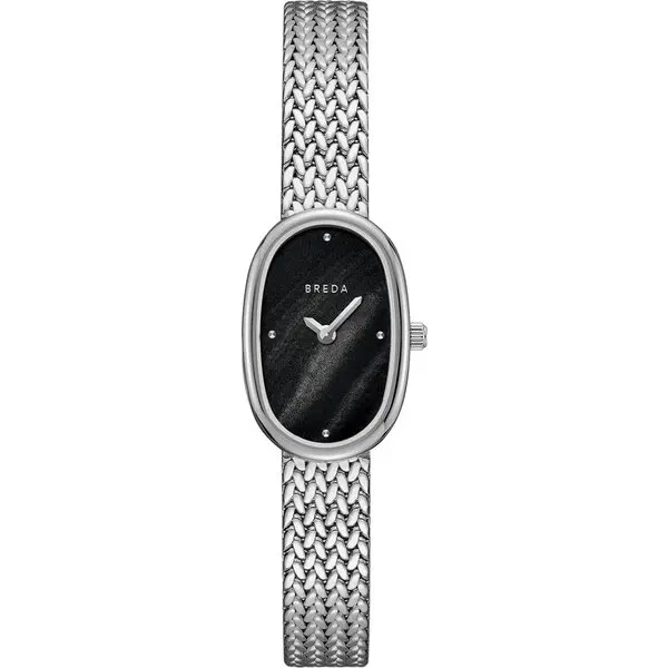 BREDA Jane Tethered Mesh Strap Watch - Stainless Steel