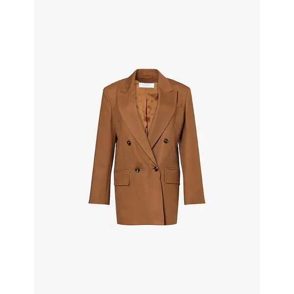 Max Mara Palanca Peak-lapels Wool And Silk-blend Blazer