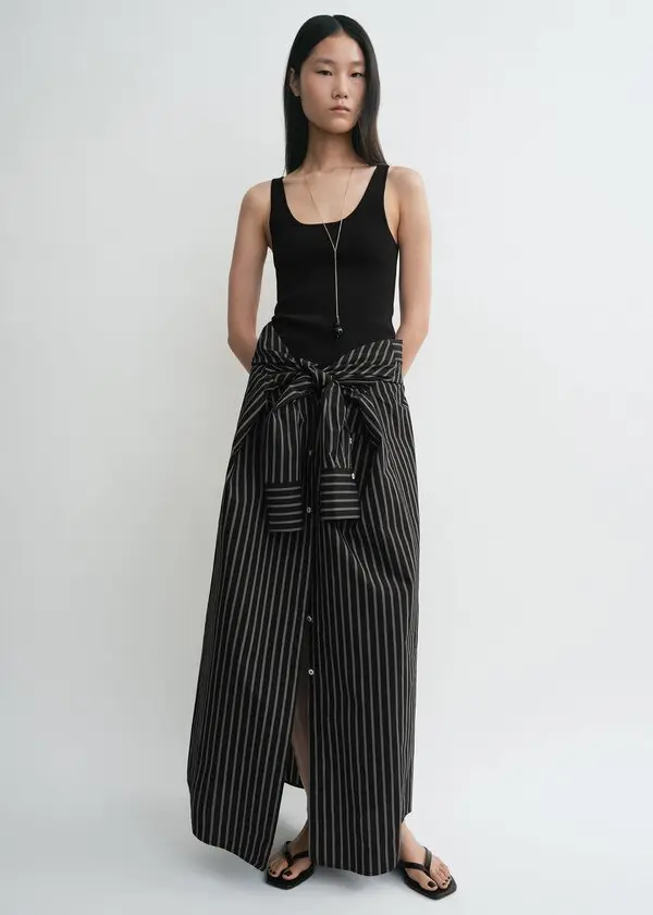 TOTEME Striped Tunic - Black
