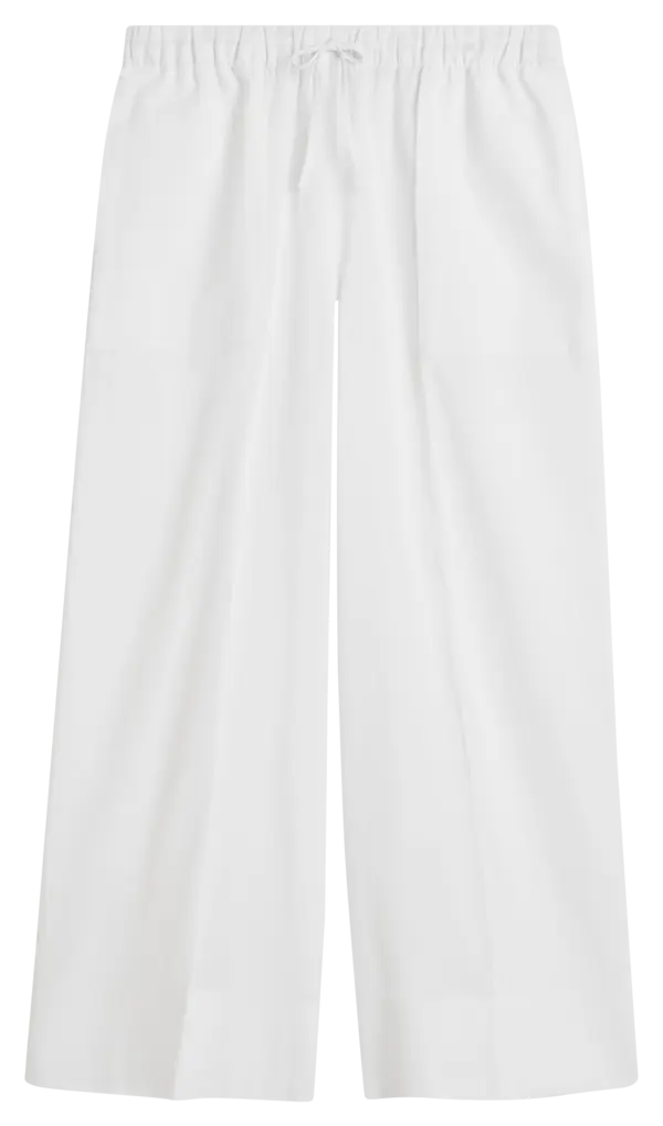 TOTEME Wide-leg Linen-cotton Trousers - White