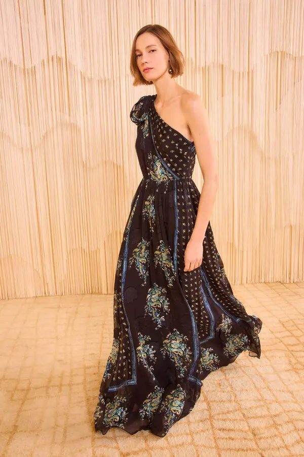 Ulla Johnson Angelique Draped Scarf Gown - Twilight