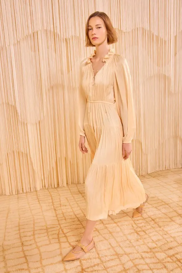 Ulla Johnson Riley Long Sleeve Midi Dress