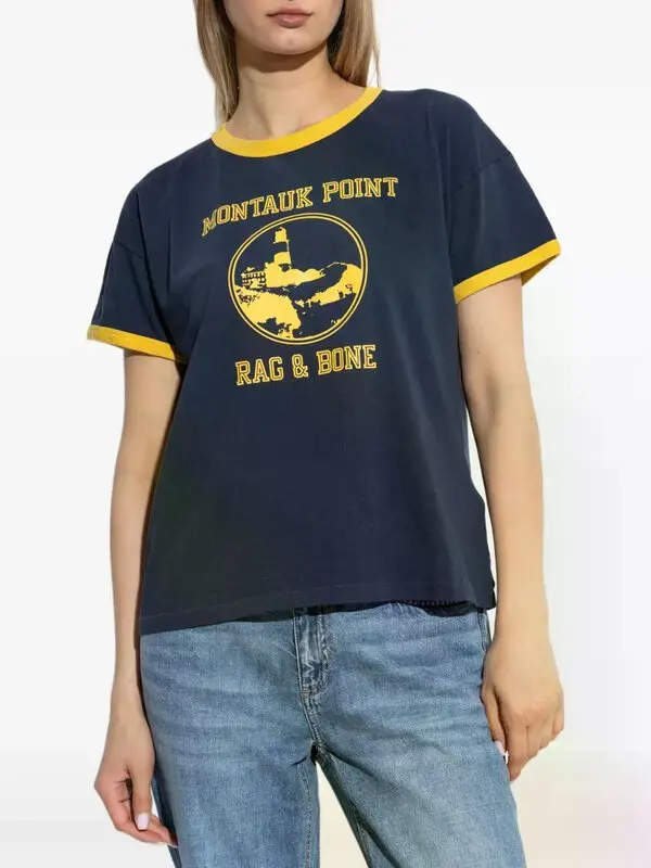 Rag & Bone Montauk Point Graphic T-shirt - Blue