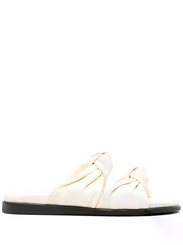 Dear Frances Tye Leather Sandals - Neutrals