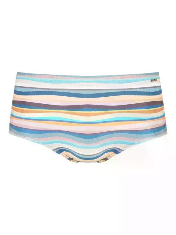 AMIR SLAMA Striped Swim Trunks - Blue