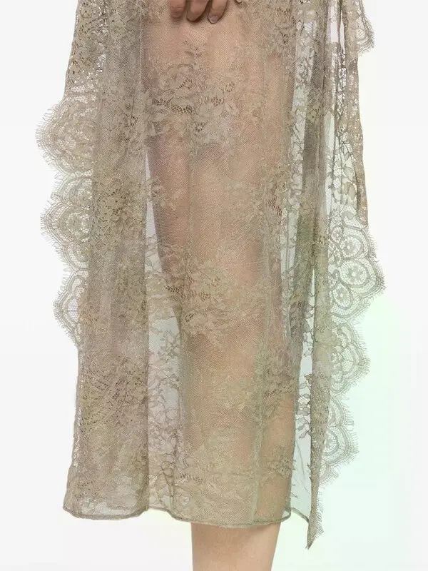 Christopher Esber Floating Lace Midi Dress - Green - 50% Off | Editorialist
