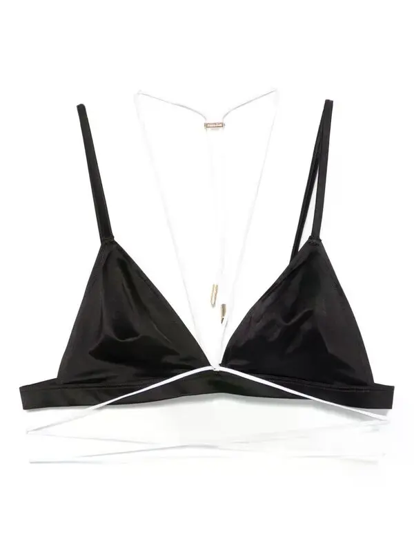 MAISON CLOSE Glow Triangle Bikini Top - Black