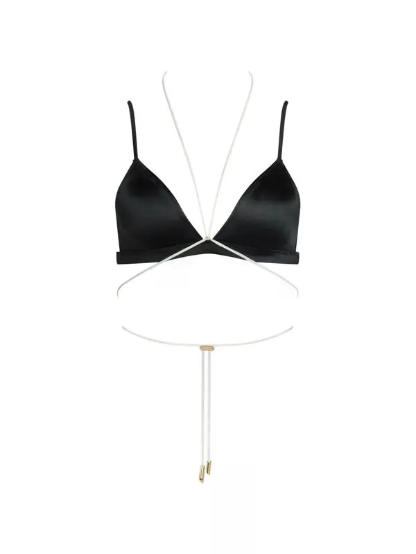 MAISON CLOSE Glow Triangle Bikini Top - Black