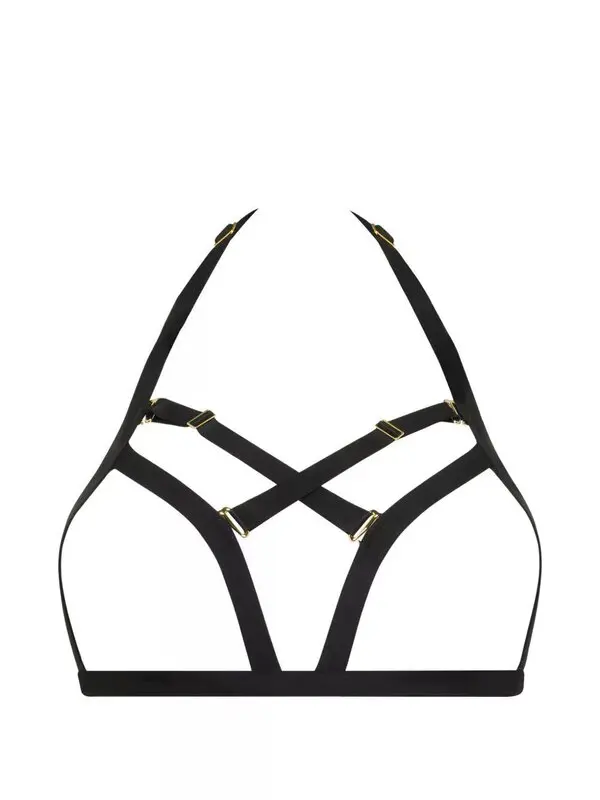 MAISON CLOSE Fatale Open Triangle Bikini Top - Black