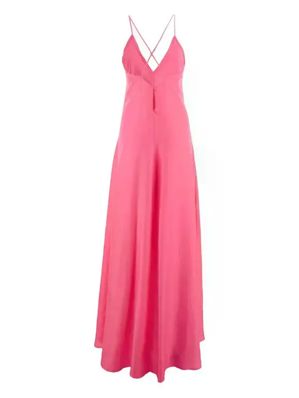 FORTE_FORTE Cross-back Maxi Dress - Pink