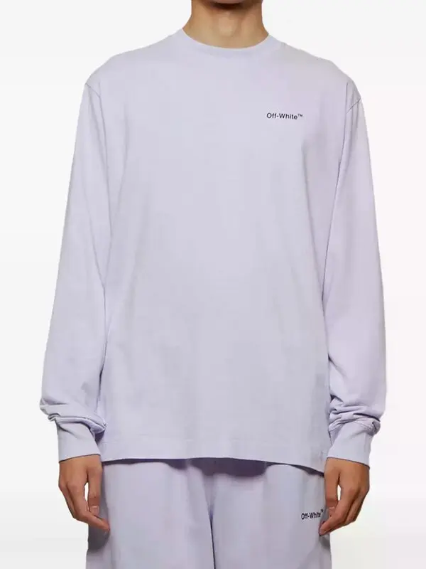 Off-White Caravaggio Arrow Long-Sleeves T-Shirt Purple