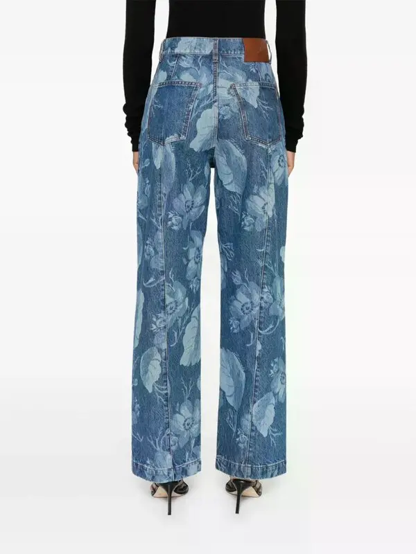 Fendi Sea Garden-print Jeans