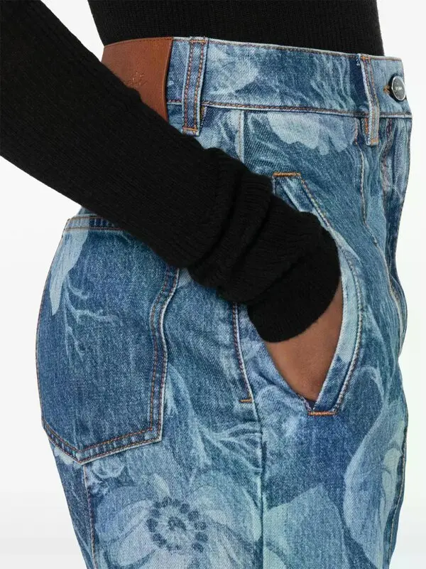 Fendi Sea Garden-print Jeans