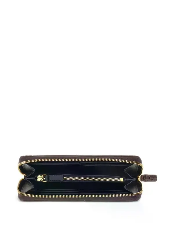 Roberto Cavalli Crocodile-effect Zip Wallet