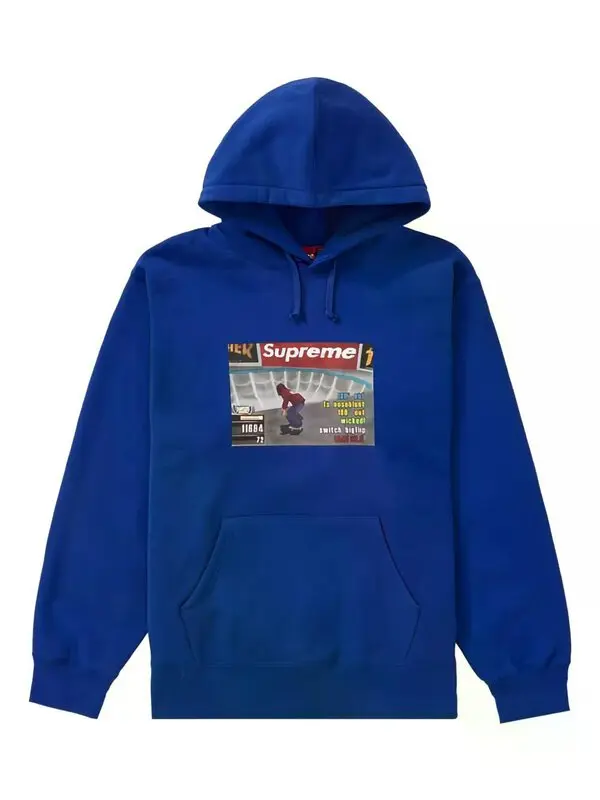 Supreme X Thrasher Graphic-print Hoodie - Blue