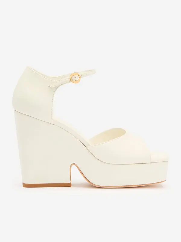 REFORMATION Judy Platform Sandal - Ivory