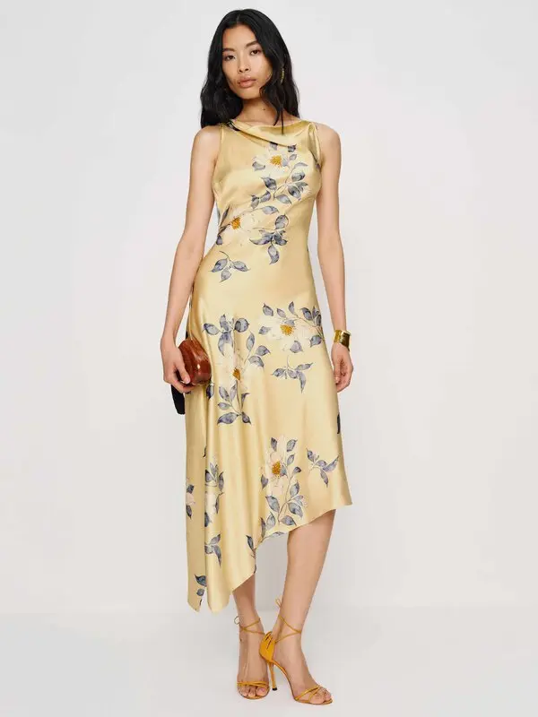 REFORMATION Scotia Silk Dress