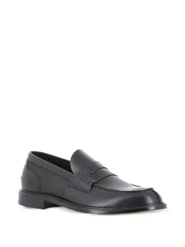 TASSINARI Leather Penny Loafers - Black