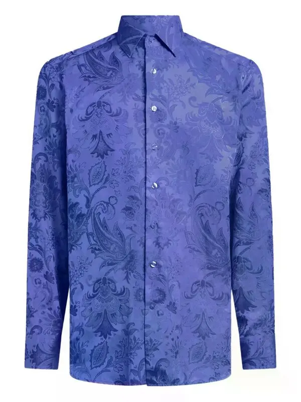 Etro Cotton Jacquard Shirt - Blue