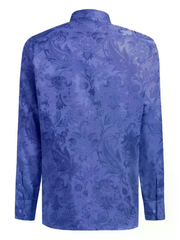 Etro Cotton Jacquard Shirt - Blue