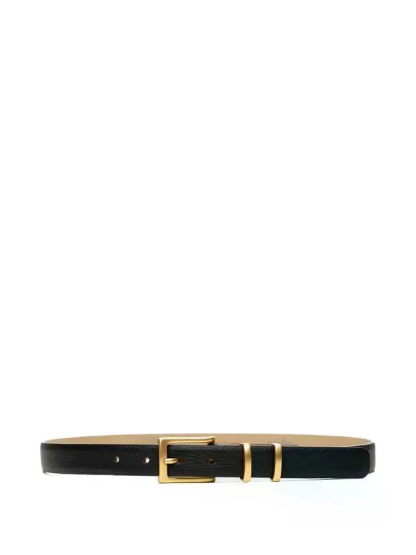 POCHE PARIS Leather Belt - Black
