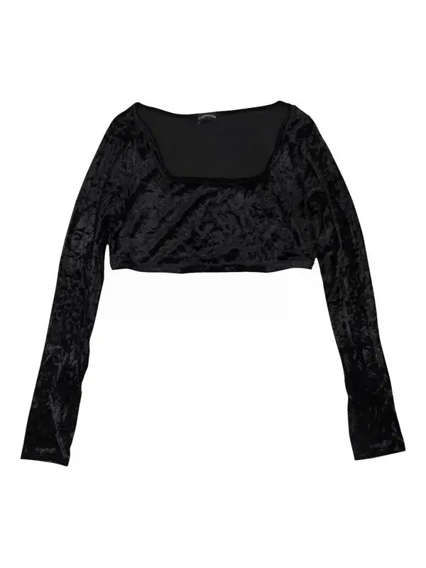 Callipygian Crushed Velvet Crop Top
