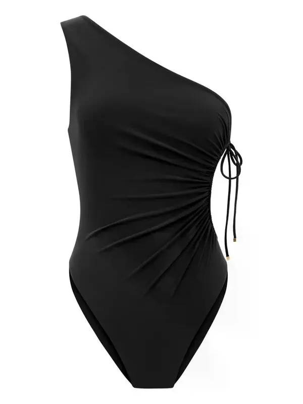 Saint Laurent Asymmetric One-shoulder Swimsuit - Black