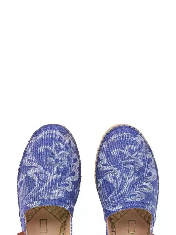 Etro Patterned-jacquard Espadrilles - Blue