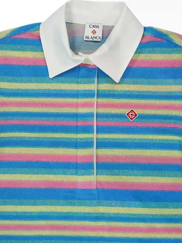 Casablanca Striped Polo Top