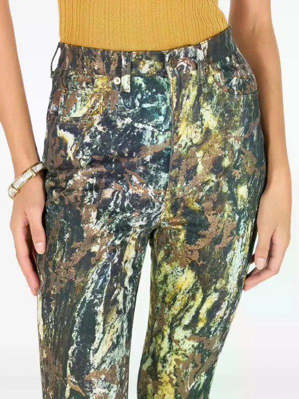 Roberto Cavalli Mable-print Trousers