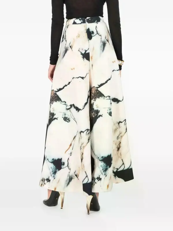 Roberto Cavalli Marble-print Trousers
