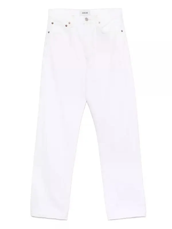AGOLDE High-rise Straight Leg Jeans - White