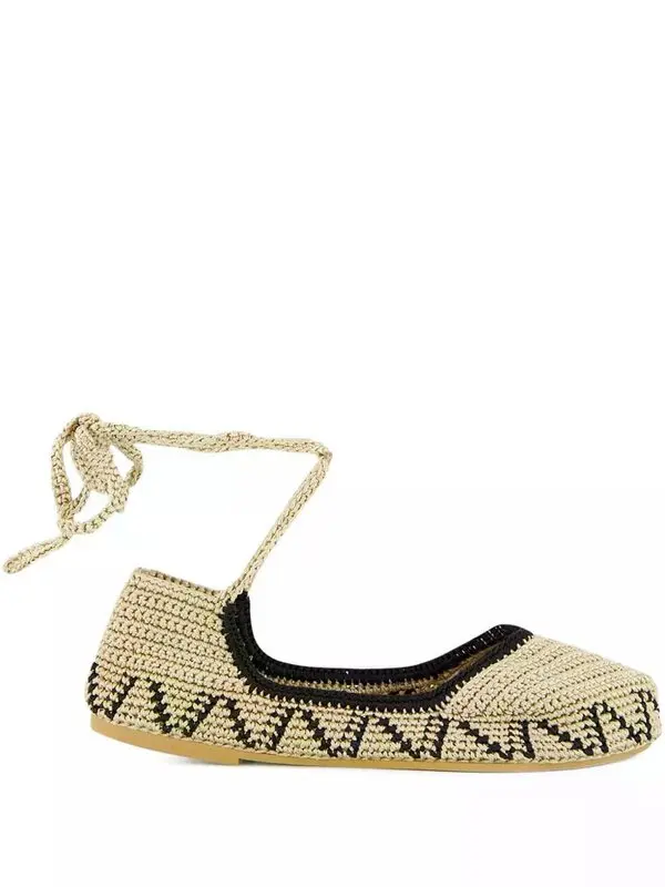 KASHURA Crochet Ballet Flats - Neutrals