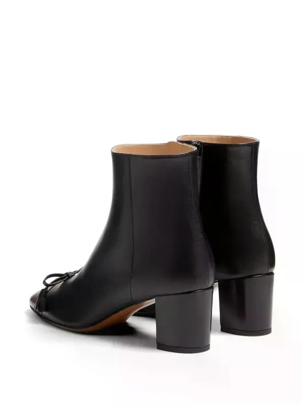 Valentino Garavani Two-tone Kidskin Leather Ankle Boots With Vlogo Detail