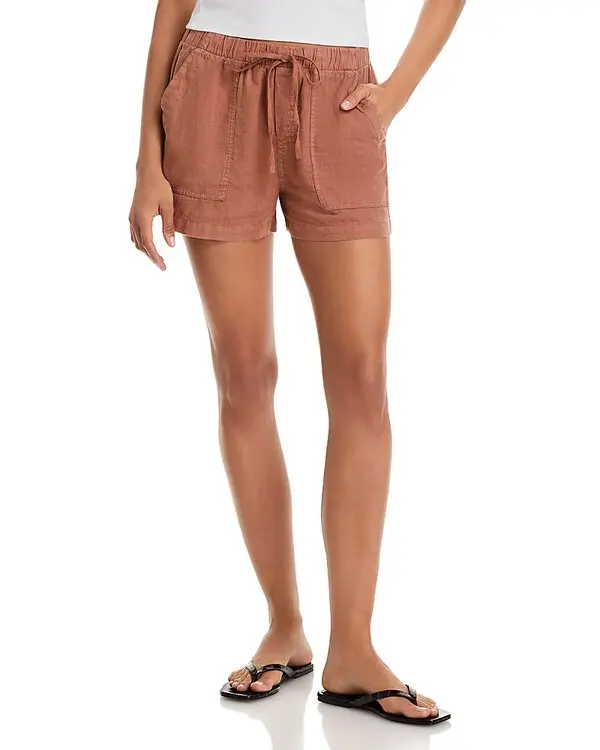 Bella Dahl Linen Drawstring Shorts - Terracotta