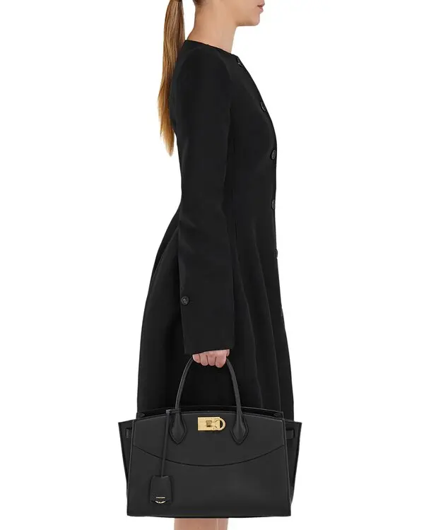 FERRAGAMO Soft Studio Large Tote Bag - Nero