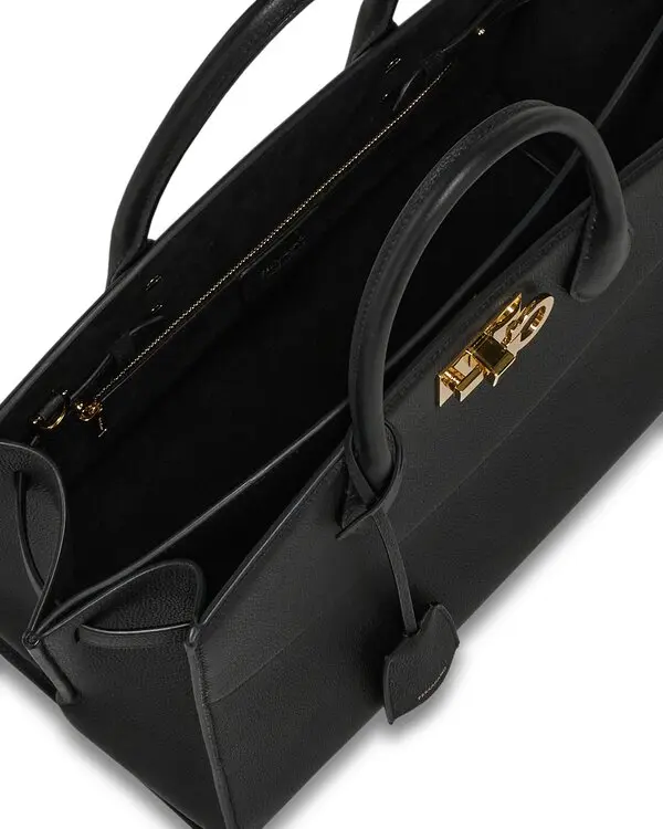 FERRAGAMO Soft Studio Large Tote Bag - Nero