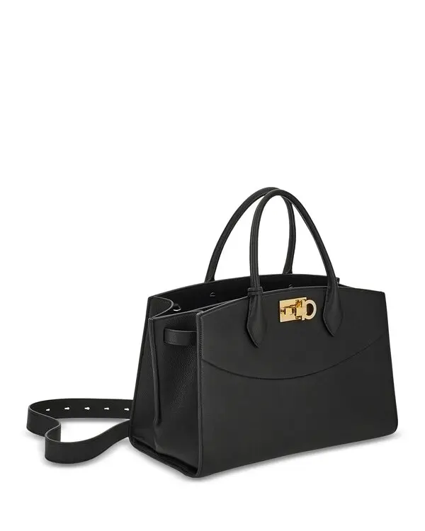FERRAGAMO Soft Studio Large Tote Bag - Nero