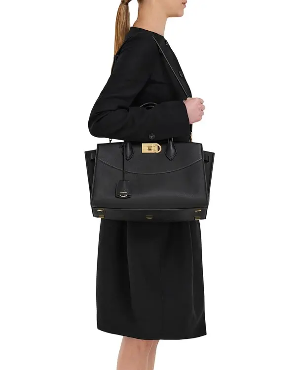 FERRAGAMO Soft Studio Large Tote Bag - Nero