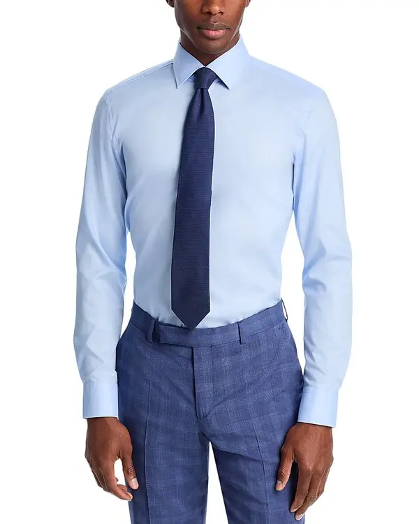 BOSS Hank Slim Fit Dress Shirt - Light Pastel Blue