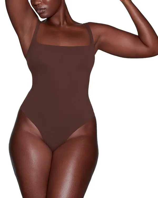 SKIMS Fits Everybody Square Neck Bodysuit - Cocoa